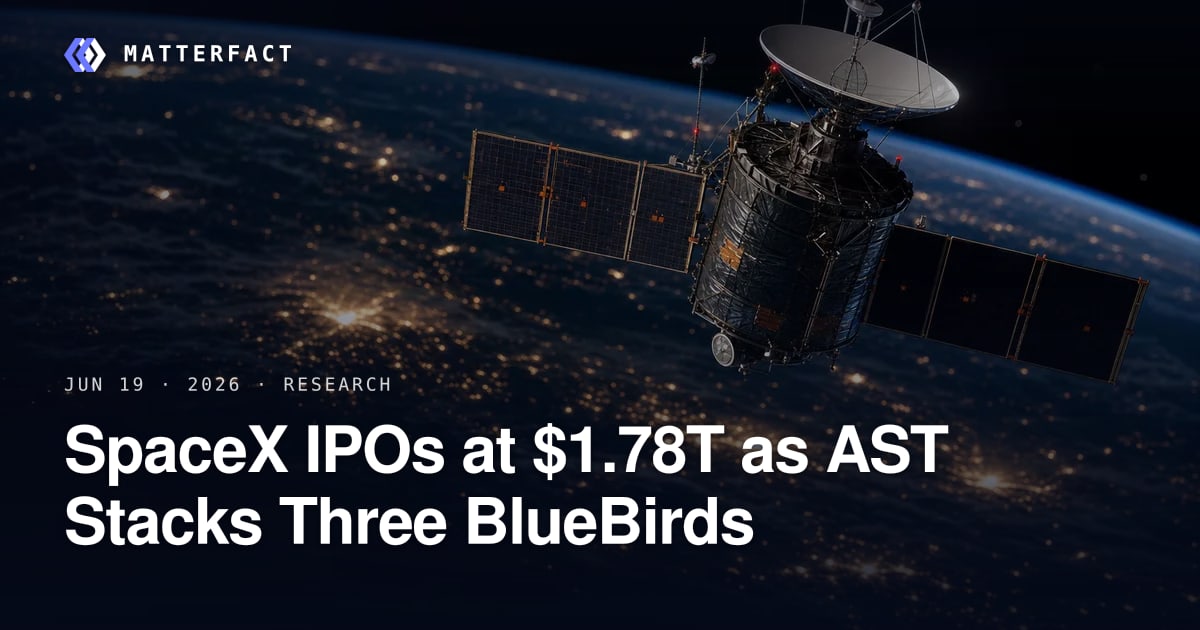 The Satellite & Space-Comms Race - Week of June 19, 2026: SpaceX IPOs ...